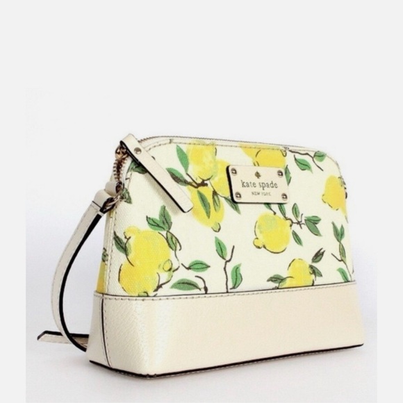 kate spade | Bags | Kate Spade Rachelle Wellesley Lemon Fabric Dome ...